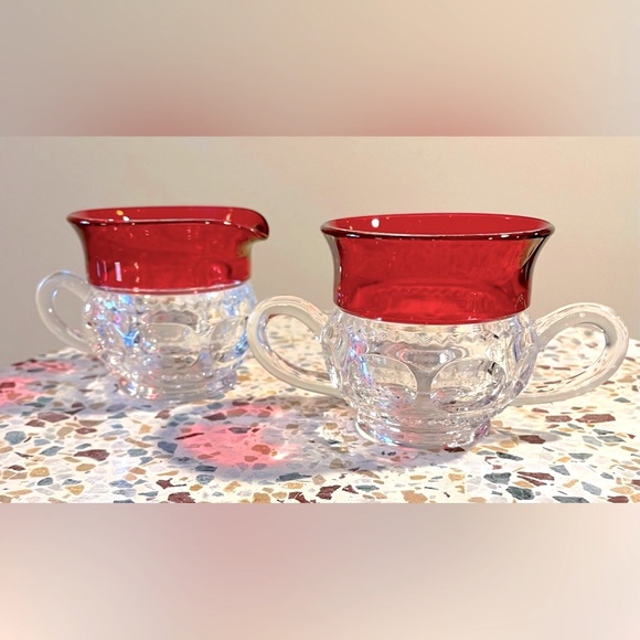 Indiana Glass | Dining | Vtg Indiana Glass Ruby Red Kings Crown ...